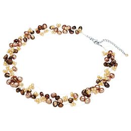Valero Pearls Kette mit S&uuml;&szlig;wasser-Zuchtperlen Damen Gr&ouml;&szlig;e One Size beige / braun