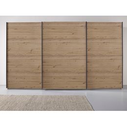 Schwebetürenschrank Rauch "Kleiderschrank Schrank Garderobe TOPSELLER OTELI inkl. Inneneinteilung", braun (eiche artisan), B:360cm H:210cm T:62cm, Holzwerkstoff, Schränke, mit 3 Innenschubladen sowie zusätzlichen Einlegeböden MADE IN GERMANY