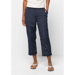 Outdoorhose Jack Wolfskin "KALAHARI 7/8 PANTS W", Damen, Gr. 38, Normalgrößen, blau (night, blau), OBERSTOFF: 100% POLYAMID; Futter: 65% POLYESTER, 35% BAUMWOLLE, Hosen