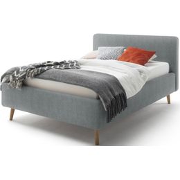Meise M&ouml;bel Polsterbett MEISE.M&Ouml;BEL "Mattis", blau (t&uuml;rkis), B:161cm H:105cm L:218cm, Bezug Bett: Multicolor (100% Polyester), Betten, Polsterbett, Topseller, wahlweise mit Bettkasten