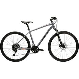 Crossrad KROSS "Evado 5.0" Gr. 48, grau (grau, schwarz), Fahrräder, 48cm, 28 Zoll (71,12cm) hinten: 28 Zoll (71,12cm)
