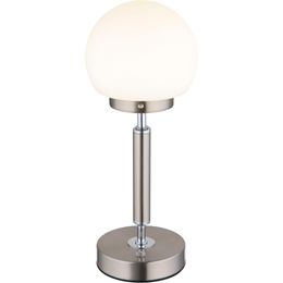 Globo LIGHTING Tischleuchte "HAKU", nickel matt, &Oslash; 11,5cm H: 28,5cm, 1 Stk., Leuchten, Tischlampe Nachttischlampe Deko-Tischleuchte Schlafzimmer, Tischleuchte