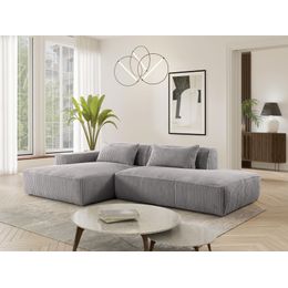 Ecksofa, B:294cm H:71cm T:165cmgrau, exxpo - SOFA FASHION, Wohnzimmer, Sofas, "Billund modernes Designsofa, bequem und elegant, Breite 294cm, L-Form"