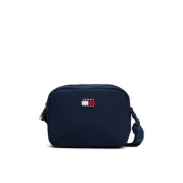 Umhängetasche Tommy Jeans "TJW ESS DAILY CROSSOVER", Damen, Gr. B/H/T: 19cm x 14cm x 7cm, blau (navy), Textil, unifarben, Taschen, Schultertasche, Kamerabag, Minibag mit Logoflagge