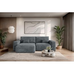 Ecksofa OTTO HOME, B:265cm H:89cm T:159cmdunkelgrau, 100% Polyester, Wohnzimmer, Sofas, "MATTS Schlafsofa mit Bettkasten, Maße B/T/H: 265/159/89 cm",