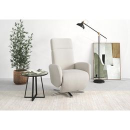 Sit & More TV-Sessel SIT & MORE "Grenoble, inkl. Kopfteilverstellung", beige (creme), B:71cm H:110cm T:82cm, Sessel, wahlweise mit 2 Motoren, Akku & Aufstehhilfe