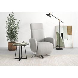 Sit & More TV-Sessel SIT & MORE "Grenoble, inkl. Kopfteilverstellung", silber, B:71cm H:110cm T:82cm, Sessel, wahlweise mit 2 Motoren, Akku & Aufstehhilfe