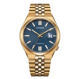 Automatikuhr Citizen "TSUYOSA 60h", roségoldfarben, blau, Armbanduhren, Damen