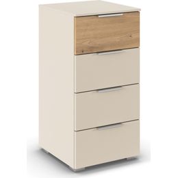 Schubkastenkommode Rauch "Astana", beige (champagner), eiche artisan, B:40cm H:81cm T:42cm, Holzwerkstoff, Sideboards