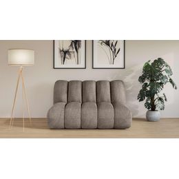 2-Sitzer "Priya Designersofa, moderne Steppung, auch in Boucl&eacute;", braun (taupe), B:155cm H:84cm T:108cm, 100% Polyester, LeGer Home by Lena Gercke, Sofas, gem&uuml;tlich und modern, B/T/H: 155/108/84 cm