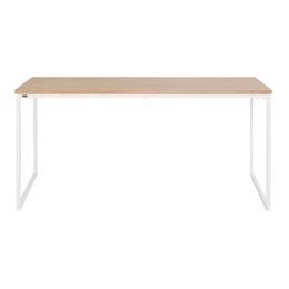Esstisch Andas "Hulsig", wei&szlig; (eiche, wei&szlig;, wei&szlig;, eiche), B:180cm H:76cm T:90cm, Tische, Esstisch, mit Tischplatte in einer Holzoptik und f&uuml;hlbare Struktur, H&ouml;he 76 cm