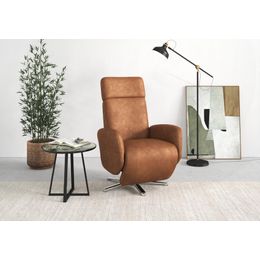 Sit & More TV-Sessel SIT & MORE "Grenoble, inkl. Kopfteilverstellung", braun (cognac), B:71cm H:110cm T:82cm, Sessel, wahlweise mit 2 Motoren, Akku & Aufstehhilfe