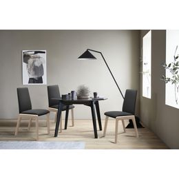 Polsterstuhl stressless "Laurel", schwarz (schwarz paloma, schwarz), B:57cm H:92cm T:59cm, Leder PALOMA: PALOMA ist ein durchgef&auml;rbtes Semianilin-M&ouml;belleder mit nat&uuml;rlicher Narbung., St&uuml;hle, Polsterstuhl, Low Back, Gr&ouml;&szlig;e L, mit abgerundeten Beinen in Schwarz