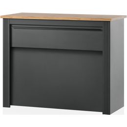 Unterschrank KOCHSTATION "KS-Westminster", grau (grau dunkel), B:130cm H:105cm T:60cm, Schr&auml;nke, Unterschrank, K&uuml;chentheke frei im Raum stellbar, H&ouml;he 105 cm, exclusiv by Otto