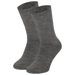 Socken HEATKEEPER, Herren, Gr. 41-46, grau, Materialmix, Socken, Doppelpack gefütterte Wintersocken in schwarz und grau
