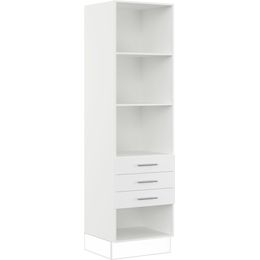 Seitenschrank IMPULS KÜCHEN ""Valencia", Breite/Höhe: 60/205,1 cm, mit Soft-Close", weiß, B:60cm H:205,1cm T:57,6cm, Dekorfolie, Holzwerkstoff, Schränke, vormontiert, mit Schubkästen, mit verstellbaren Fachböden