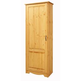 Garderobenschrank Home Affaire "Trinidad", beige (natur, geölt), Schränke, Breite 69 cm.