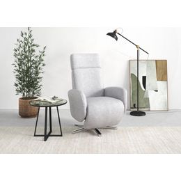 Sit & More TV-Sessel SIT & MORE "Grenoble, inkl. Kopfteilverstellung", silber, B:71cm H:110cm T:82cm, Sessel, wahlweise mit 2 Motoren, Akku & Aufstehhilfe