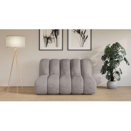 2-Sitzer "Priya Designersofa, moderne Steppung, auch in Boucl&eacute;", grau (taupe), B:155cm H:84cm T:108cm, 100% Polyester, LeGer Home by Lena Gercke, Sofas, gem&uuml;tlich und modern, B/T/H: 155/108/84 cm