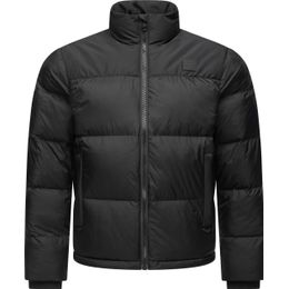 Outdoorjacke Ragwear "Stafen", Herren, Gr. L (52), schwarz, Obermaterial 1: 100% Polyester. Obermaterial 2: 100% Nylon. Innenfutter: 100% Polyester. Wattierung: 100% Polyester, gerade h&uuml;ftbedeckend, hoch geschlossener Ausschnitt, &Auml;rmel ohne &Auml;rmelschlitz Rippstrickb&uuml;ndchen, Jacken Outdoorjacke, Wasserdichte Herren Winterjacke im Retro-Look