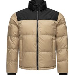 Outdoorjacke Ragwear "Stafen", Herren, Gr. L (52), grau (taupe), Obermaterial 1: 100% Polyester; Obermaterial 2: 100% Nylon; Innenfutter: 100% Polyester; Wattierung: 100% Polyester, gerade h&uuml;ftbedeckend, hoch geschlossener Ausschnitt, &Auml;rmel ohne &Auml;rmelschlitz Rippstrickb&uuml;ndchen, Jacken Outdoorjacke, Wasserdichte Herren Winterjacke im Retro-Look