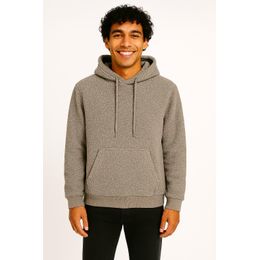 Only & Sons Sweatshirt ONLY & SONS "ONSEMILIO REG TEDDY HOODIE SWEAT VD", Herren, Gr. M, braun (walnut), angeraute Sweatware, Obermaterial: 100% Polyester, unifarben, regular fit normal, Rippbündchen, Sweatshirts