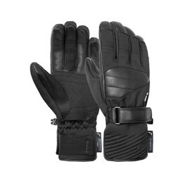 Skihandschuhe Reusch "Modus R-TEX XT", Damen, Gr. 10.5, schwarz, silberfarben, 60% Polyester, 20% Polyurethan, 10% Polyamid, 7% Ziegenleder, 3% Elasthan, unifarben, Handschuhe, mit wasserdichter, atmungsaktiver Funktion