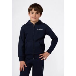 Kapuzensweatjacke Champion "SPORTWEAR ZIP-UP HOODIE Standard Fit", Jungen, Gr. S (128/134), nny, Obermaterial: 54% Baumwolle, 46% Polyester, Sweatjacken