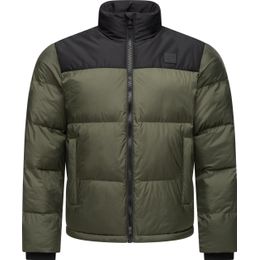 Outdoorjacke Ragwear "Stafen", Herren, Gr. XL (54), gr&uuml;n (olivgr&uuml;n), Obermaterial 1: 100% Polyester; Obermaterial 2: 100% Nylon; Innenfutter: 100% Polyester; Wattierung: 100% Polyester, gerade h&uuml;ftbedeckend, hoch geschlossener Ausschnitt, &Auml;rmel ohne &Auml;rmelschlitz Rippstrickb&uuml;ndchen, Jacken Outdoorjacke, Wasserdichte Herren Winterjacke im Retro-Look