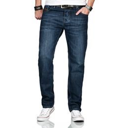 Comfort-fit-Jeans Alessandro Salvarini "ASMarco", Herren, Gr. W29 L30, Länge 30, blau (as202, dunkelblau), Obermaterial: 100% Baumwolle, Jeans, mit geradem Bein