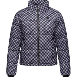 Winterjacke Ragwear "Serah Print", Damen, Gr. XXL (44), lila (lavender), Außenmaterial: 100% Polyester, Innenfutter: 100% Polyester, Wattierung: 100% Polyester, gerade hüftlang, hoch geschlossener Ausschnitt, Ärmel ohne Ärmelschlitz Rippstrickbündchen, Jacken, wasserdichte Winter Steppjacke mit Hahnentritt Muster