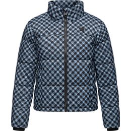 Winterjacke Ragwear "Serah Print", Damen, Gr. XS (34), blau (himmelblau), Außenmaterial: 100% Polyester; Innenfutter: 100% Polyester; Wattierung: 100% Polyester, gerade hüftlang, hoch geschlossener Ausschnitt, Ärmel ohne Ärmelschlitz Rippstrickbündchen, Jacken Winterjacke, wasserdichte Winter Steppjacke mit Hahnentritt Muster