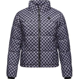 Winterjacke Ragwear "Serah Print", Damen, Gr. 5XL (50), lila (lavender), Außenmaterial: 100% Polyester, Innenfutter: 100% Polyester, Wattierung: 100% Polyester, gerade hüftlang, hoch geschlossener Ausschnitt, Ärmel ohne Ärmelschlitz Rippstrickbündchen, Jacken, wasserdichte Winter Steppjacke mit Hahnentritt Muster