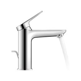 Duravit Waschtisch-Einhebelmischer M MinusFlow Wave Ausl. 122mm, m Zugst.Abl.Gar., chrom (WA1022001010)