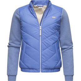Outdoorjacke Ragwear "Zabava", Damen, Gr. 6XL (52), blau, Obermaterial: 100% Polyester; Obermaterial &Auml;rmel: 70% Baumwolle, 30% Polyester; Futter: 100% Polyester; Wattierung: 100% Polyester, gerade h&uuml;ftbedeckend, &Auml;rmel ohne &Auml;rmelschlitz abgestepptes B&uuml;ndchen, Jacken Outdoorjacke, Leichte gesteppte &Uuml;bergangsjacke mit weichen &Auml;rmeln