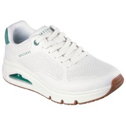 Sneaker Skechers "UNO ICON", Herren, Gr. 42, weiß, grün, Leder, Schuhe, Keilsneaker, Sneaker mit Luftkissen