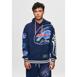 Kapuzensweatshirt Recovered "NFL Bills Go Bills", Herren, Gr. XXL, blau, 100% Baumwolle, bedruckt, normal, ohne Ausschnitt, Sweatshirts, f&uuml;r Buffalo Bills-Fans