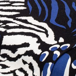 buttinette Viskose-Jersey "Animal Print", blau-color