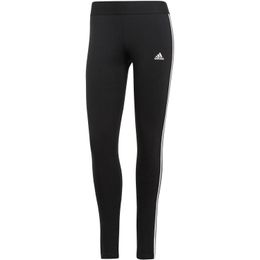 Adidas Loungewear Essentials 3-Streifen Leggings Damen - schwarz - Gr. S - Baumwolle/Elastan