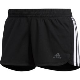 Adidas Pacer 3-Stripes Funktionsshorts Damen - schwarz - Gr. L - Polyester