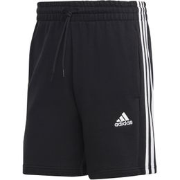 Adidas Essentials French Terry 3-Streifen Funktionsshorts Herren - schwarz - Gr. S - Baumwolle