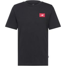 New Balance T-Shirt Herren - schwarz - Gr. L - Baumwolle
