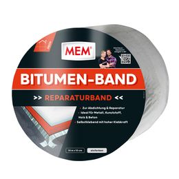 MEM Bitumen-Band alu, Silber 10 cm x 10 m, Abdichten, selbstklebend, UV-best&auml;ndig