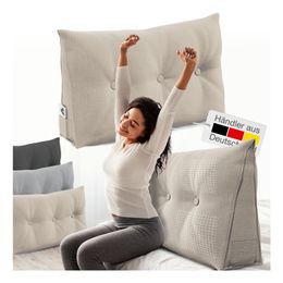 ELONEO R&uuml;ckenkissen Bett- und R&uuml;ckenst&uuml;tzkissen >Sand< 100cm