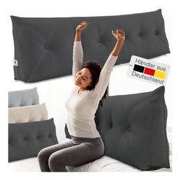 ELONEO R&uuml;ckenkissen Bett- und R&uuml;ckenst&uuml;tzkissen >Anthrazit< 160cm