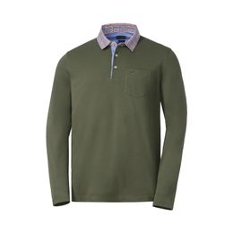 Franco Bettoni Herren Poloshirt mit Hemdkragen langarm