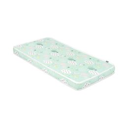 Kikkaboo Babybett Matratze Fantasia Cloud 120 x 60 x 9 cm, Baumwollbezug gr&uuml;n