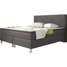 Inter Trading Boxspringbett Boston 180x200 cm anthrazit