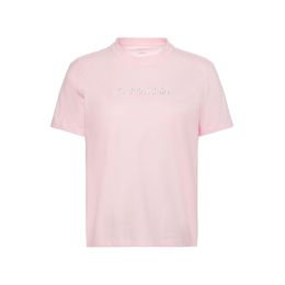 Calvin Klein Jeans T-Shirt 'CLASSIC' Damen Gr&ouml;&szlig;e XXS rosa / wei&szlig;