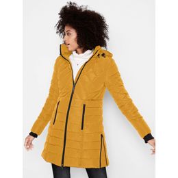 WITT Damen Steppjacke mit seitlichen Rei&szlig;verschl&uuml;ssen, ocker, Gr&ouml;&szlig;e 38